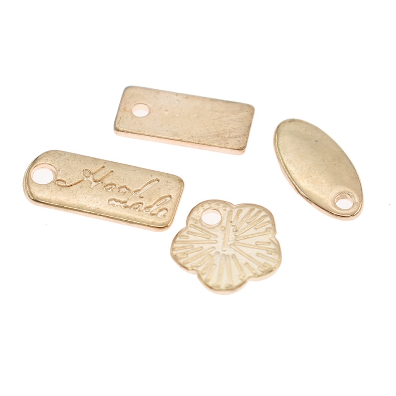 100pcs-Gold-Color-Handmade-Metal-Labels-For-Coat-Garment-Bags-Shoes-DIY ...